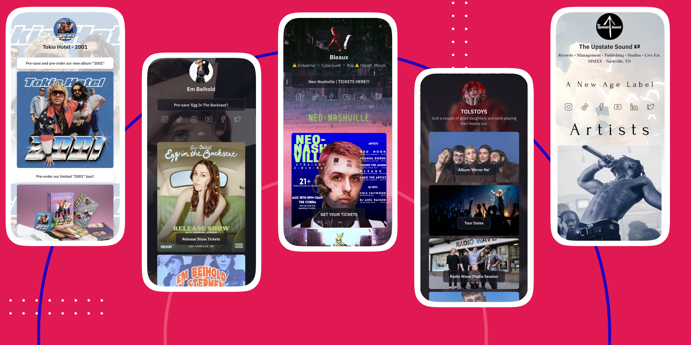 A Linkfire link in bio brings together all your content into one link.